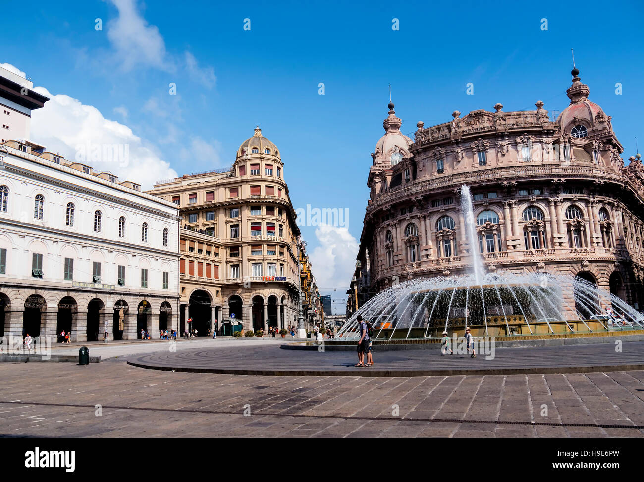 Piazza De Ferrari is the main square of Genoa Stock Photo - Alamy