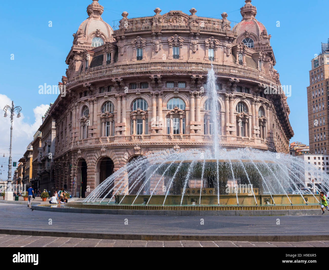 Piazza De Ferrari is the main square of Genoa Stock Photo - Alamy