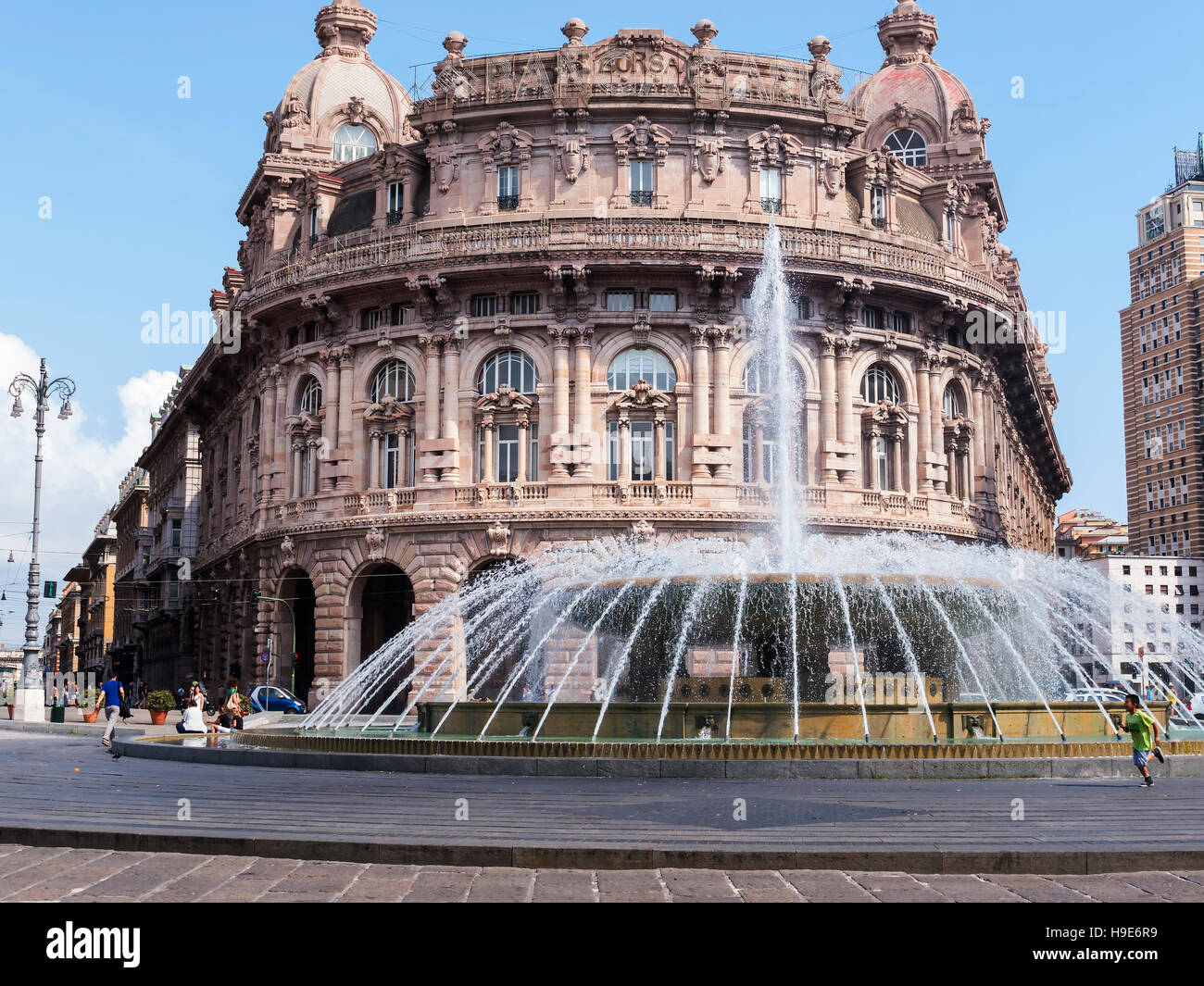 Piazza De Ferrari is the main square of Genoa Stock Photo - Alamy