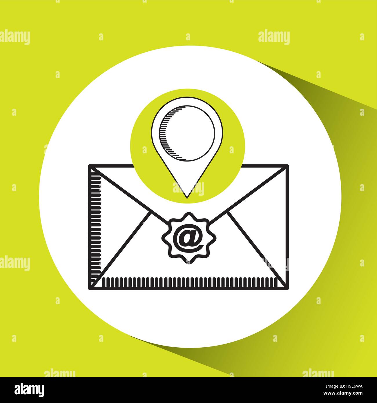pin map email concept pointer graphic vector illustration eps 10 Stock ...