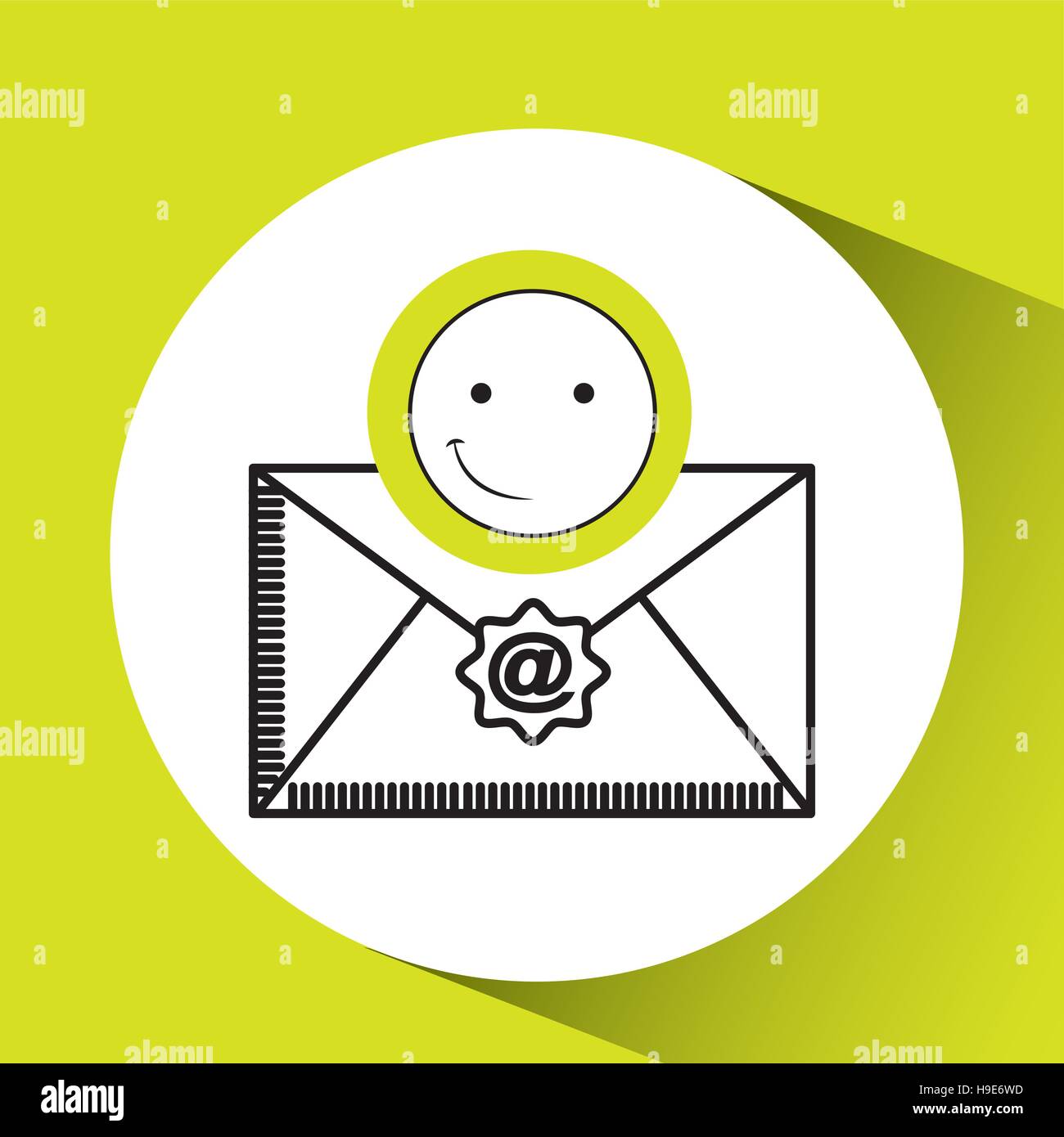 emoticon happy email concept vector illustration eps 10 Stock Vector ...