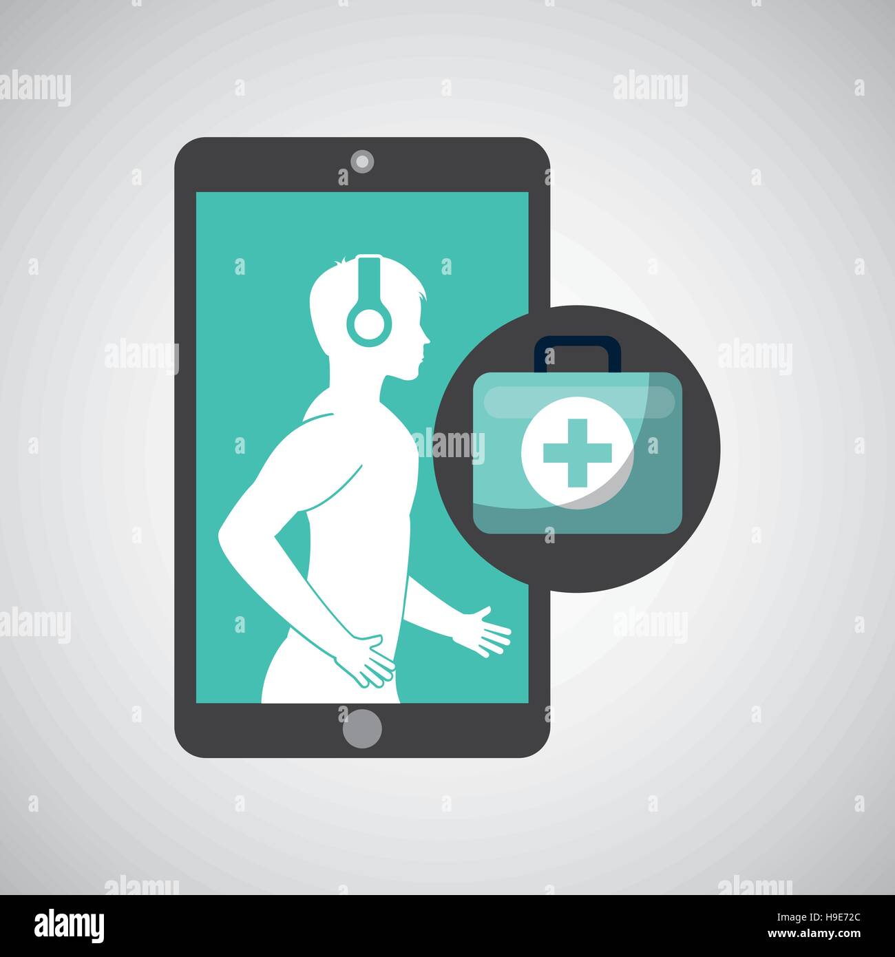 healthcare app first aid graphic vector illustration eps 10 Stock ...