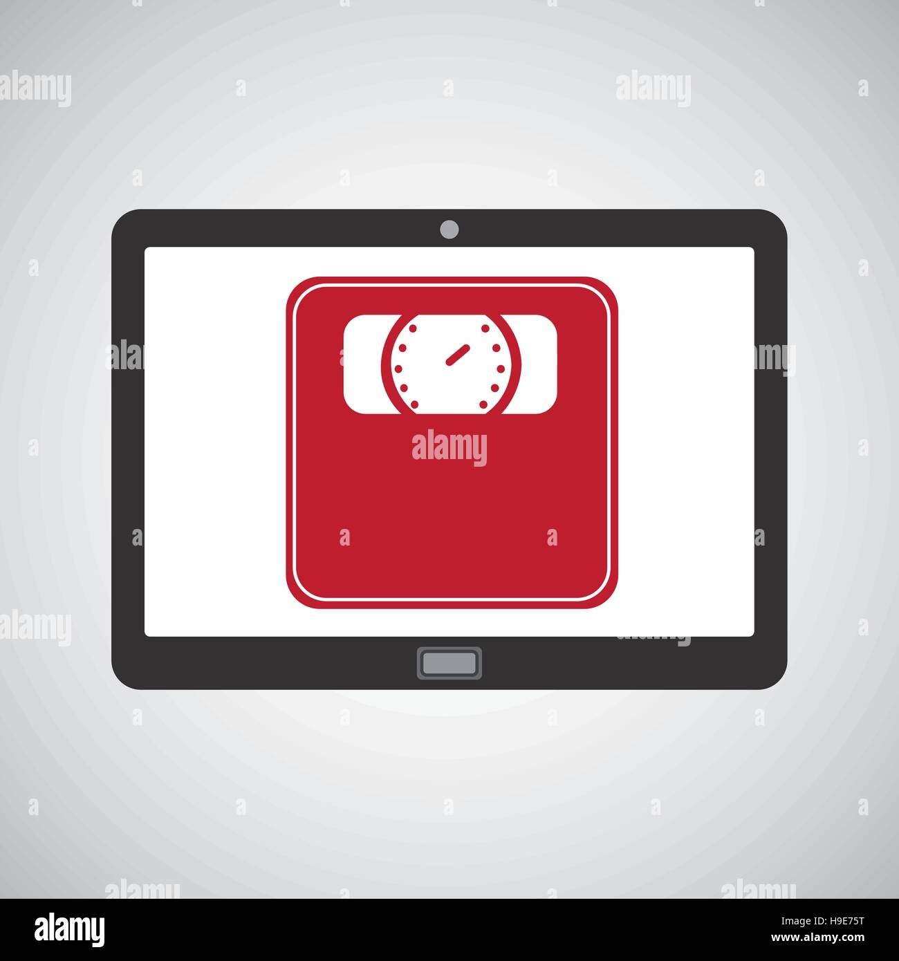 tablet mobile app weight scale vector illustration eps 10 Stock Vector ...