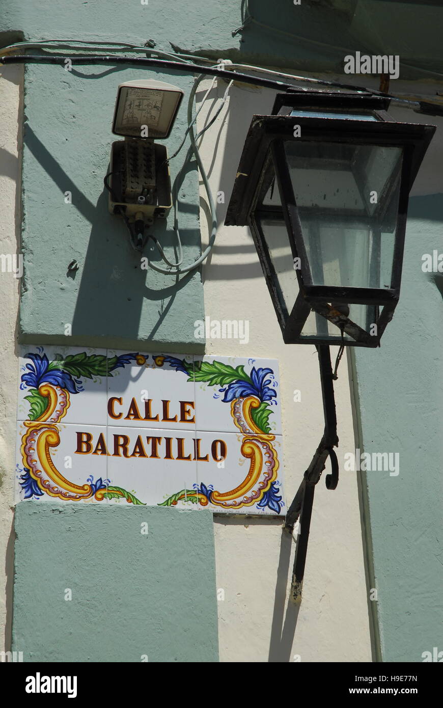 Cuba, Havana, Street Sign, Lamp Stock Photo - Alamy