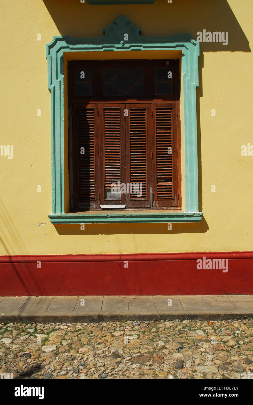Cuba, Trinidad, typical building, window Stock Photo - Alamy