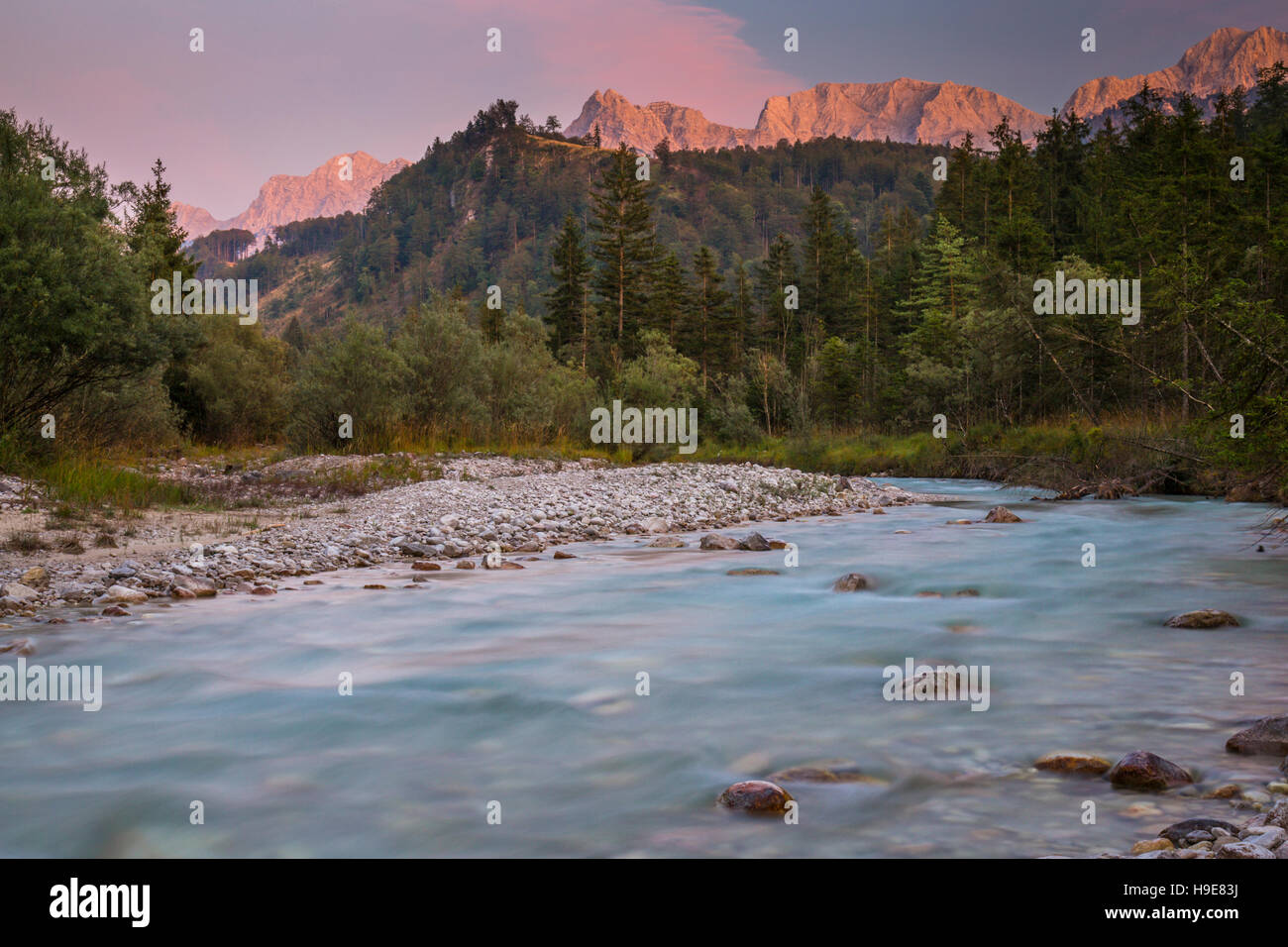 Alm alpine river in upper hi-res stock photography and images - Alamy