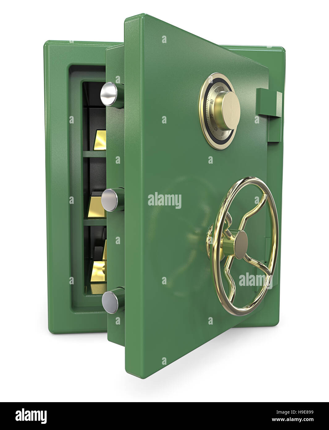Steel safe box gold 3d Cut Out Stock Images & Pictures - Alamy