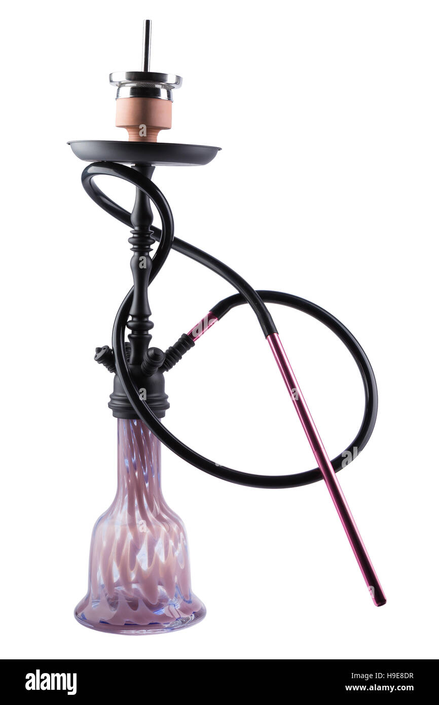 Modern hookah isolated on white background Stock Photo - Alamy