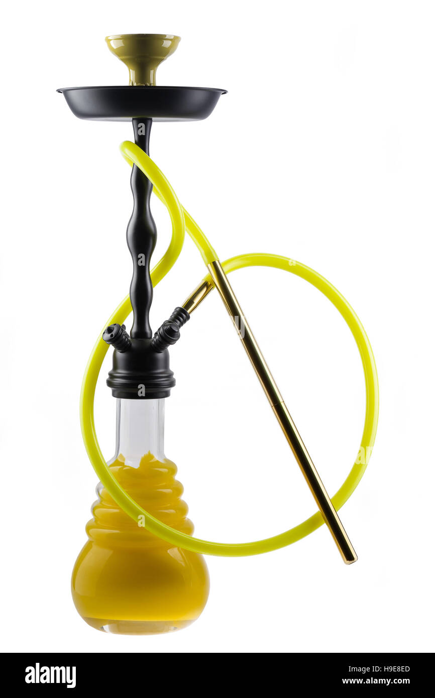 Modern hookah isolated on white background Stock Photo - Alamy