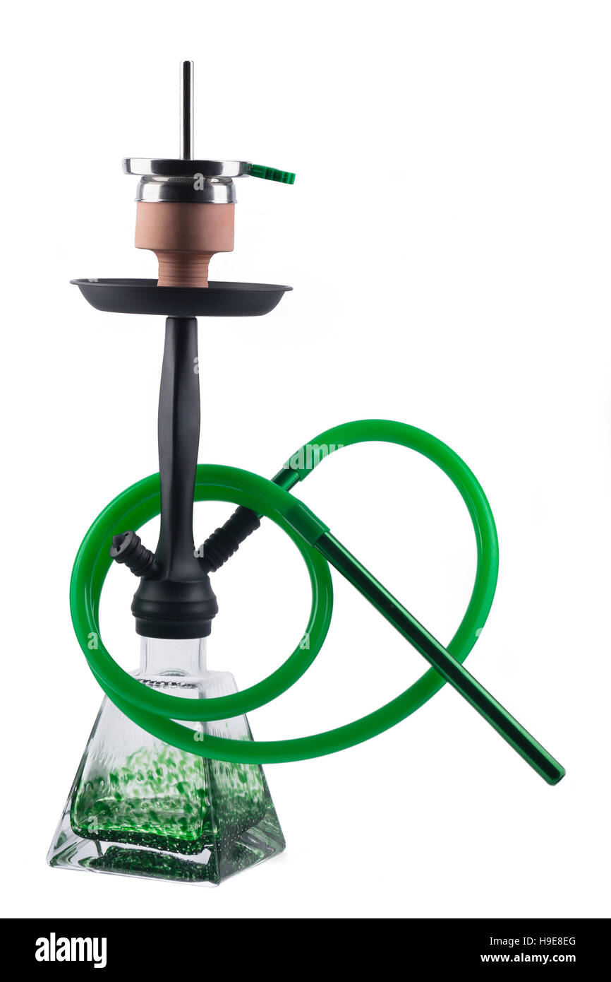 Modern hookah isolated on white background Stock Photo - Alamy