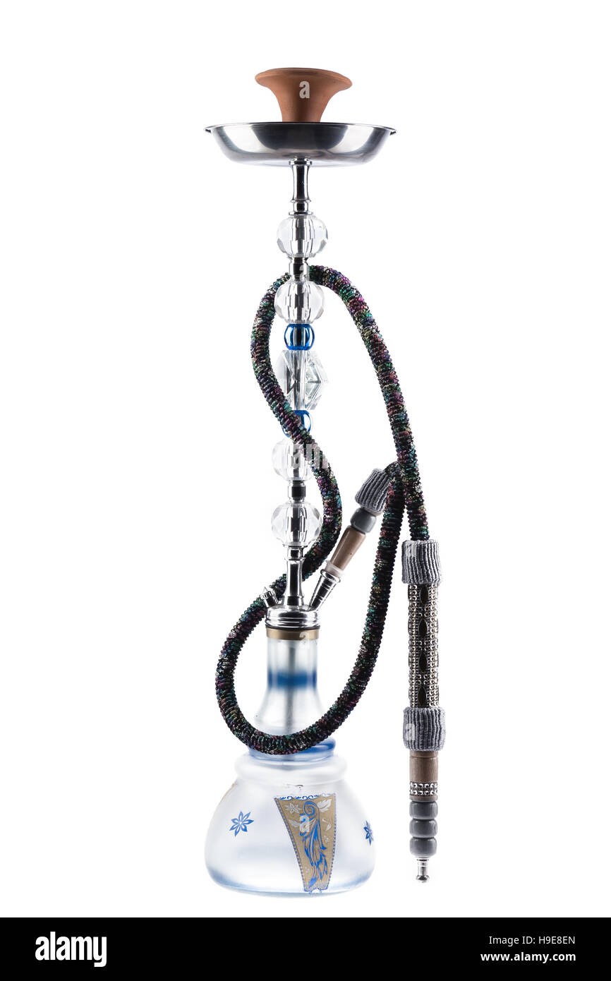 Modern hookah isolated on white background Stock Photo - Alamy