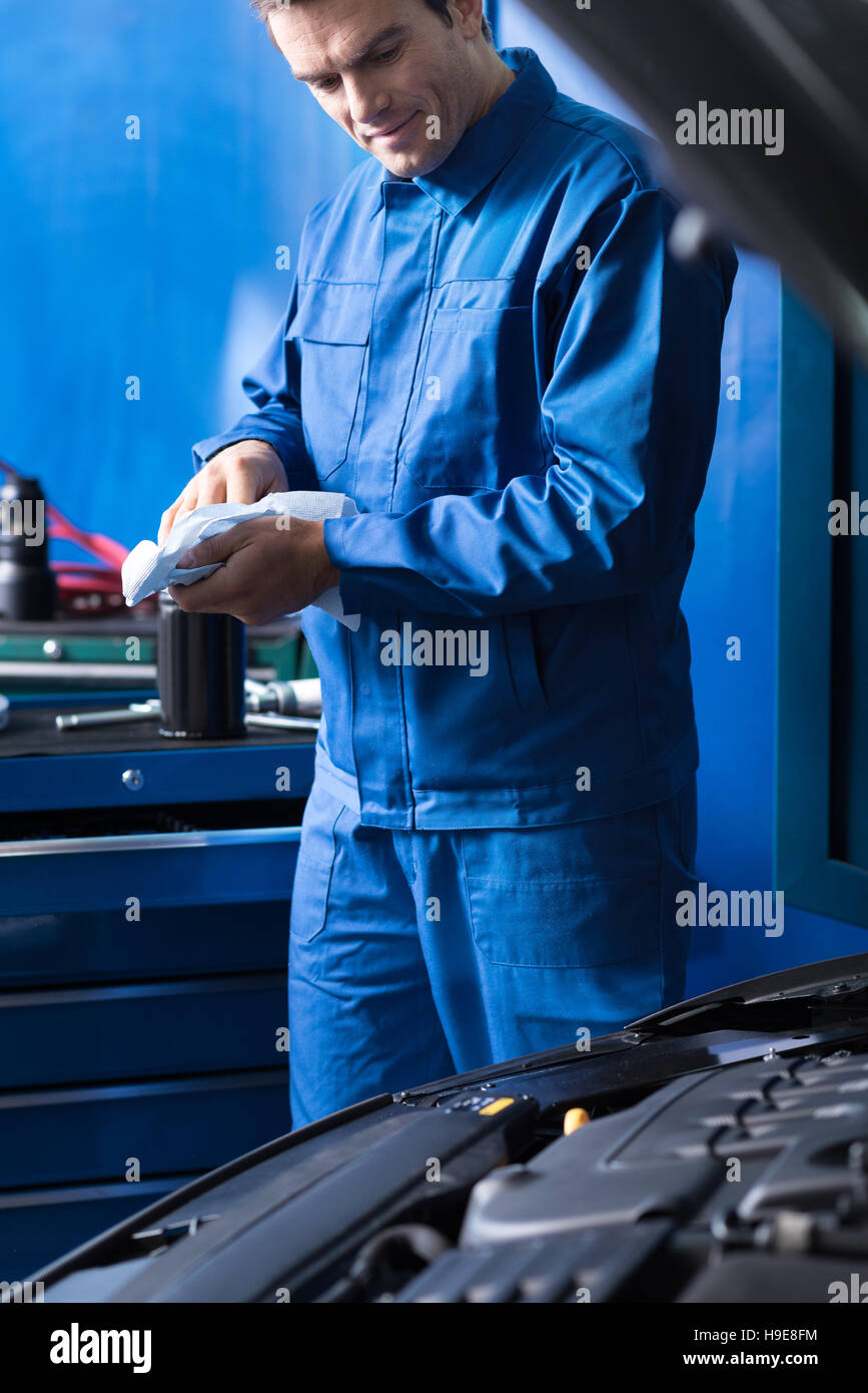 Professional auto mechanic working Stock Photo - Alamy