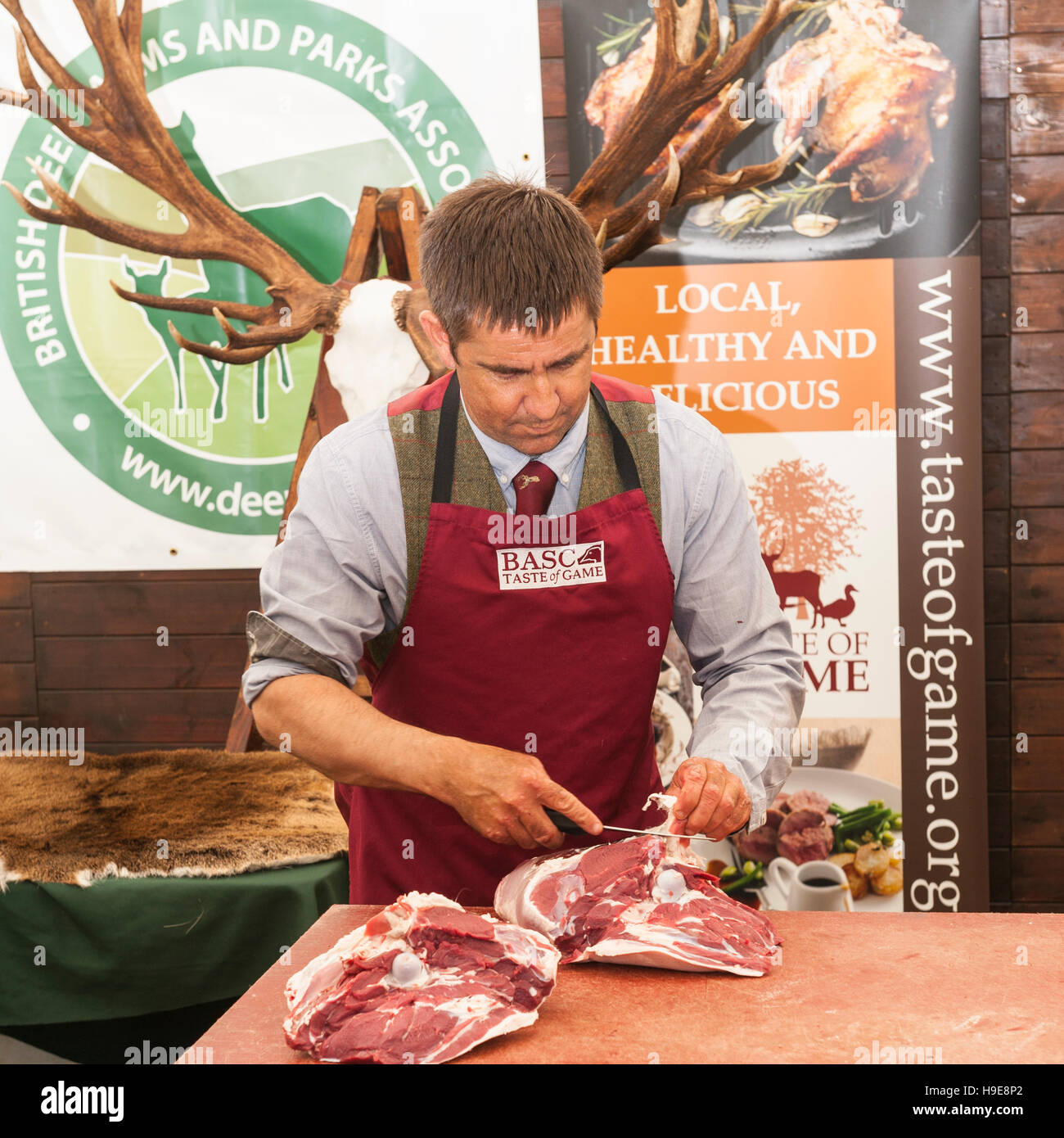 A Butchery demonstration at the Royal Norfolk Show in the Showground ...