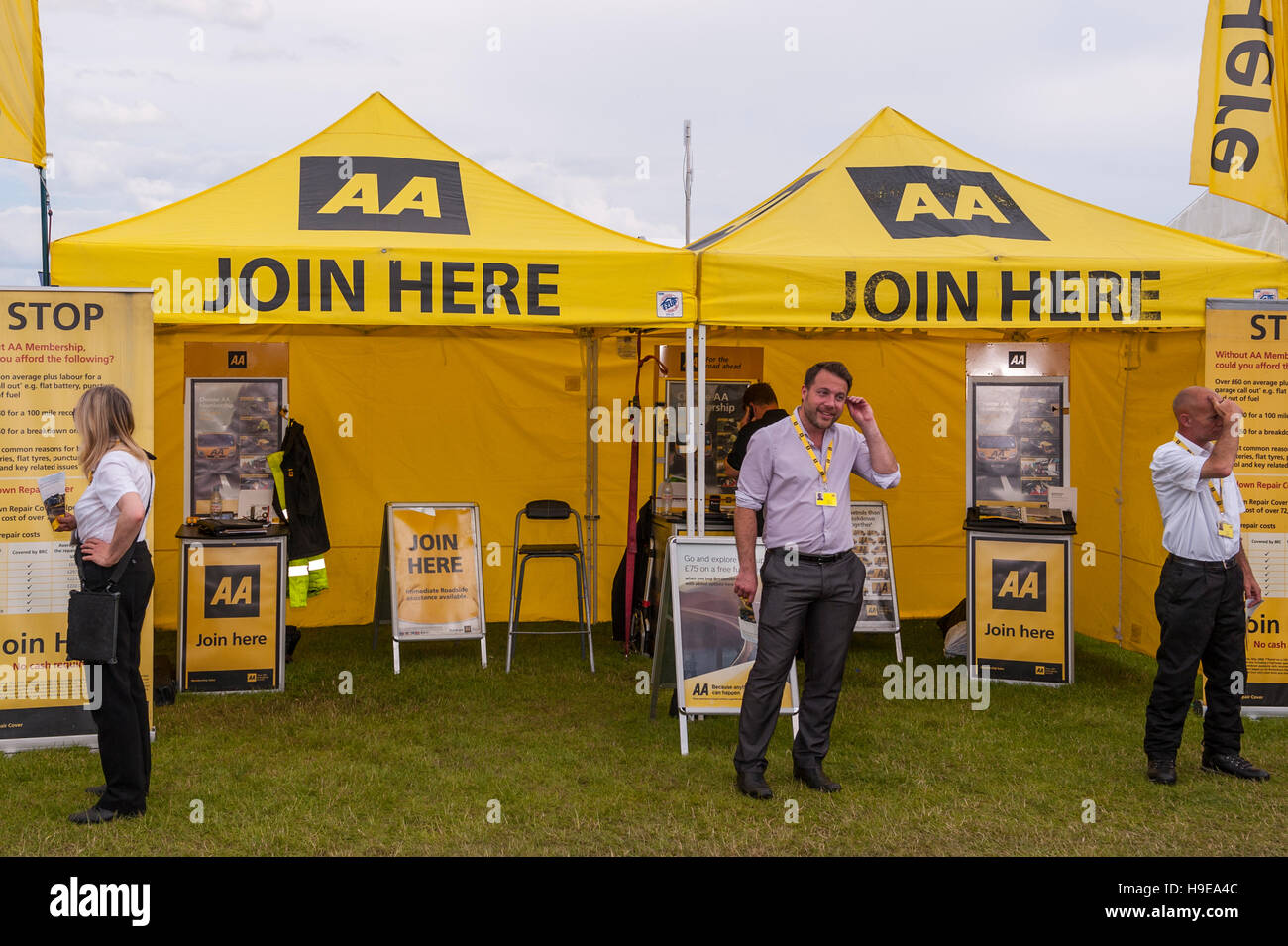 The AA stand at the Royal Norfolk Show in the Showground , Norwich ...
