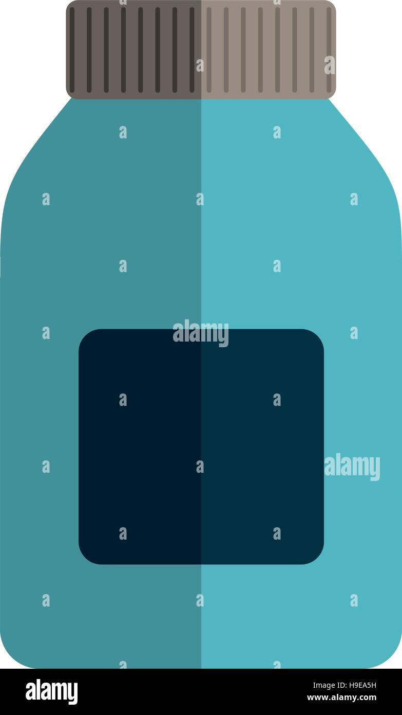 remedy wide bottle with tap and label vector illustration Stock Vector ...