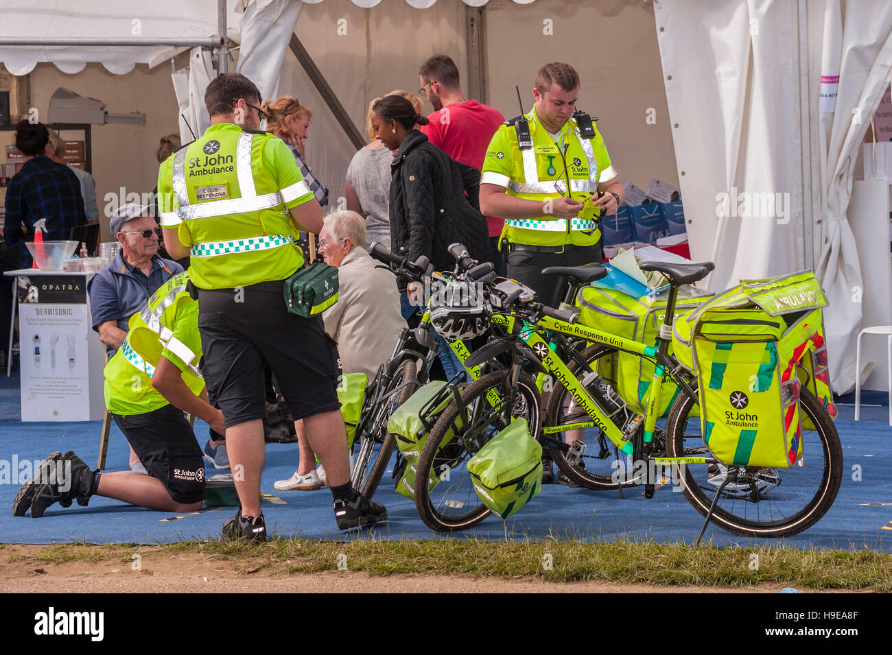 St John Ambulance cycle response unit at the Royal Norfolk Show in the ...