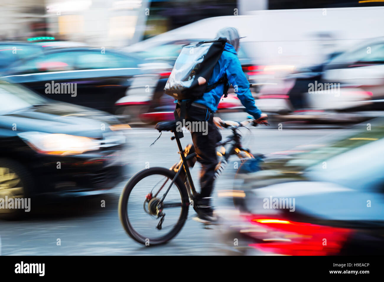 Bike Messenger Traffic High Resolution Stock Photography and Images - Alamy