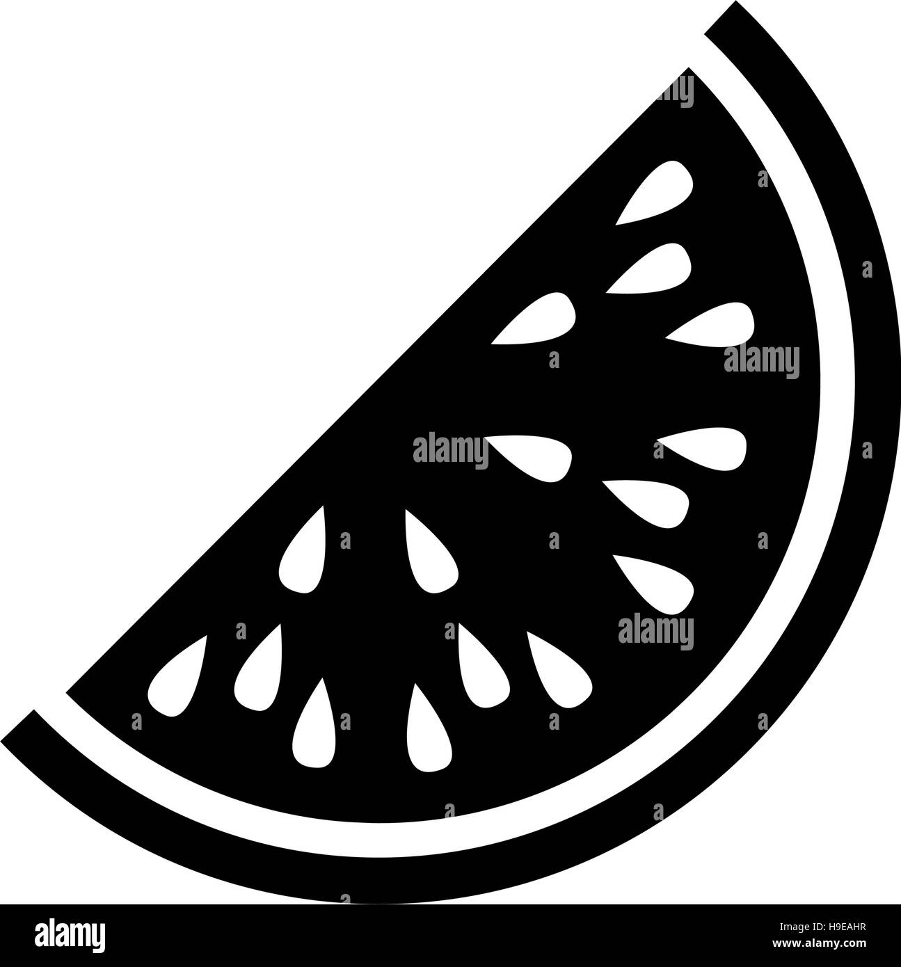 Watermelon slice closeup Black and White Stock Photos & Images - Alamy