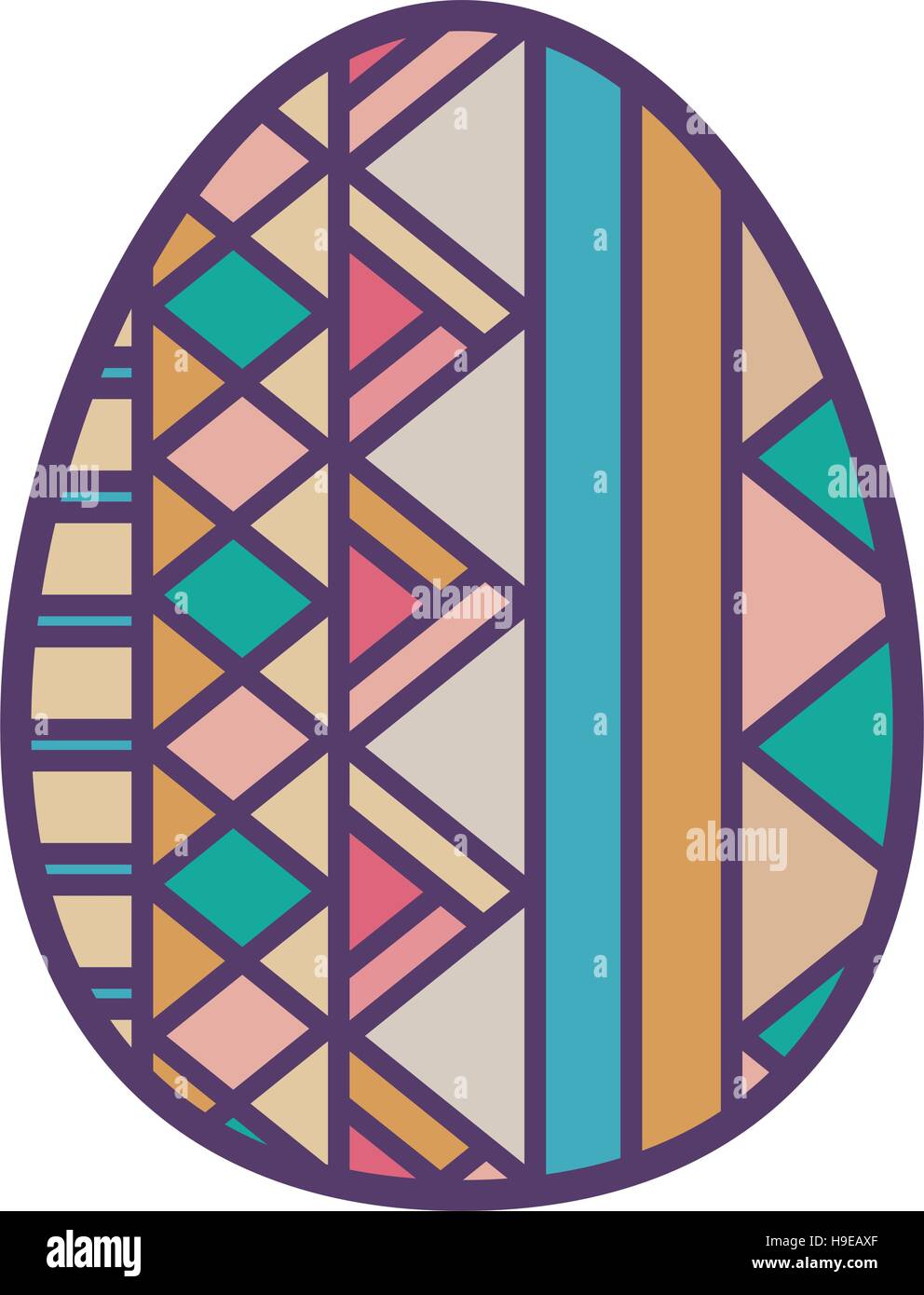 colorful easter egg design with figure geometric vector illustration ...