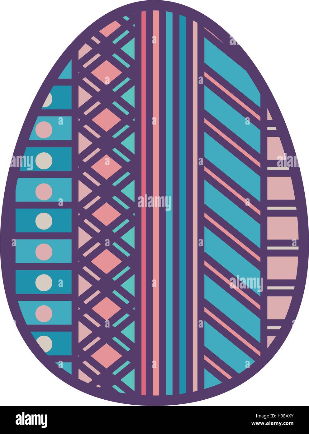 colorful easter egg design with figure geometric vector illustration ...