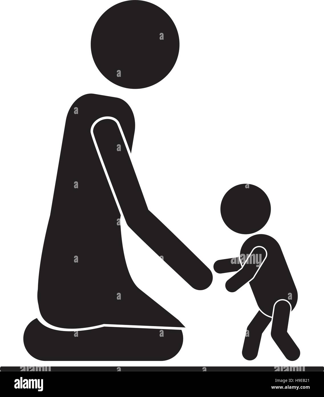 First steps black baby Stock Vector Images - Alamy