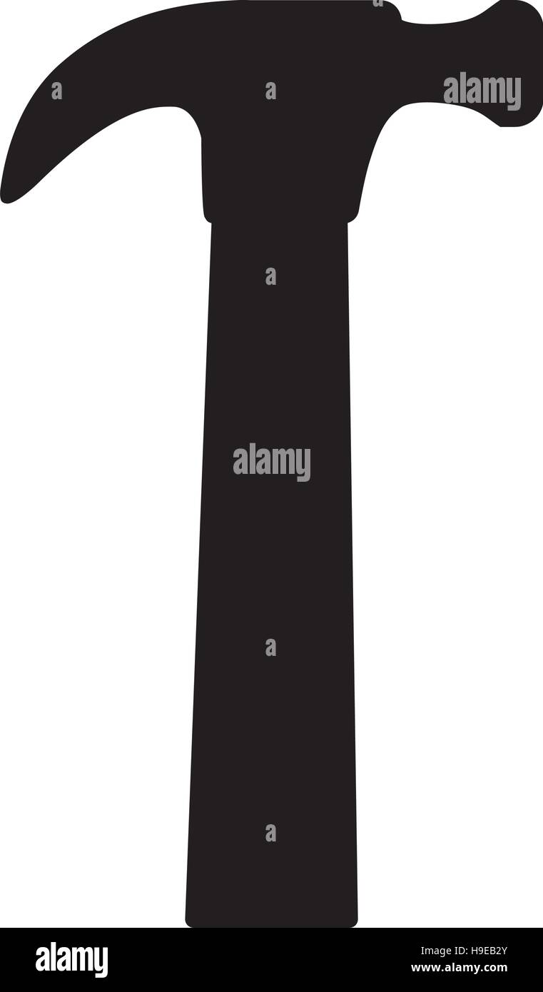 black hammer icon isolated on white background Stock Vector Image & Art ...
