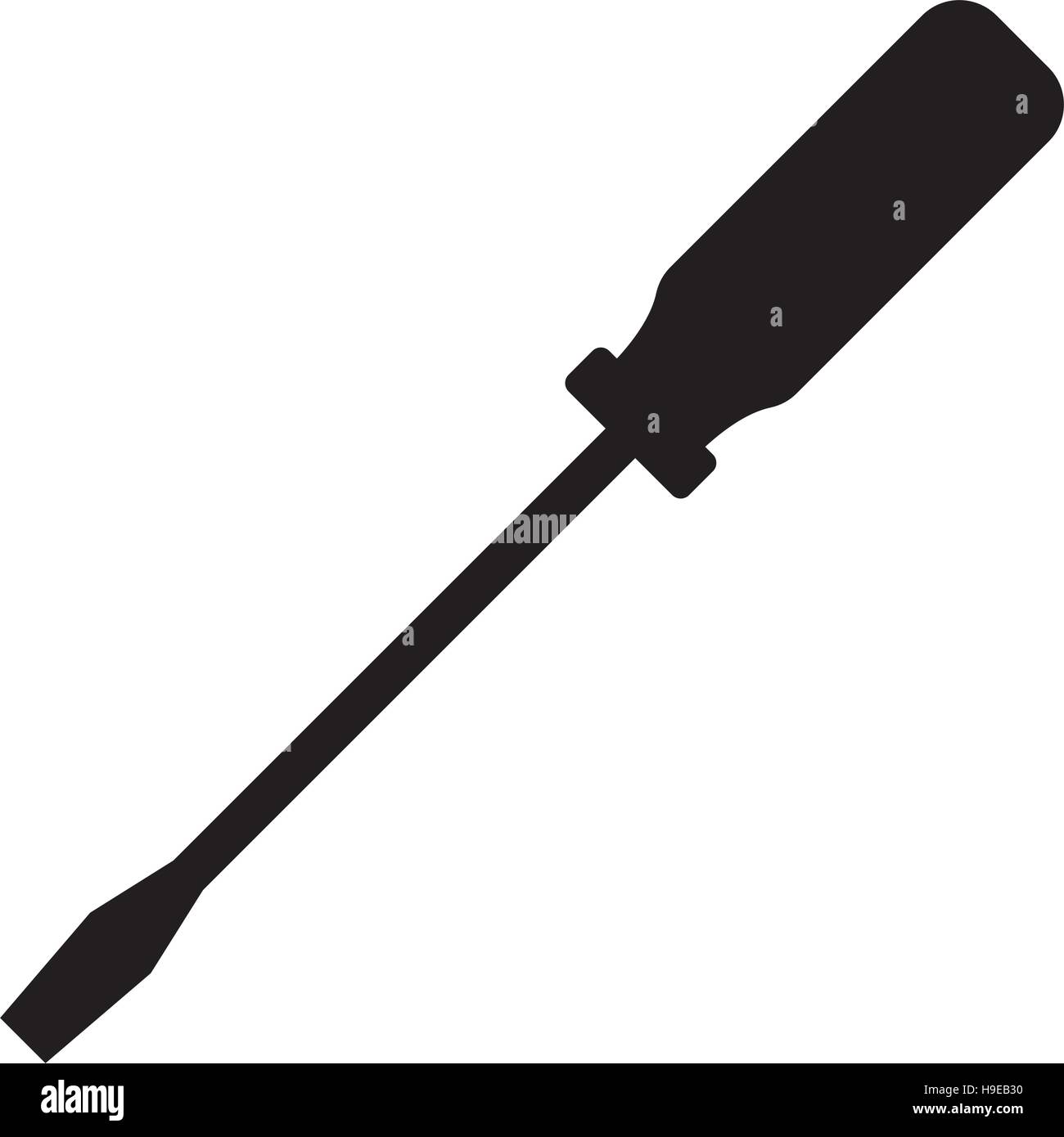 black screwdriver icon with spade tip Stock Vector Image & Art - Alamy