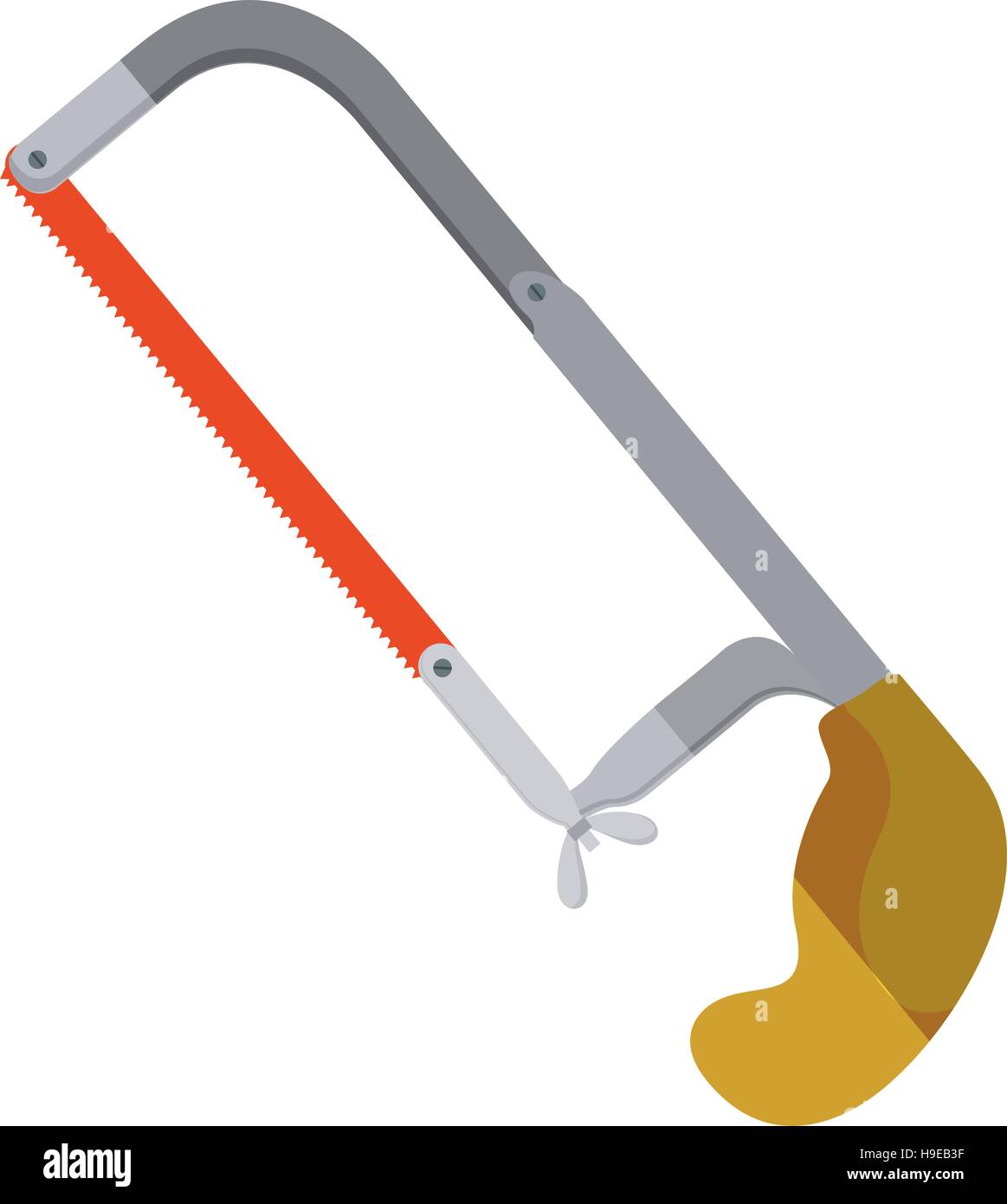 metallic hacksaw icon tool with handle Stock Vector Image & Art - Alamy