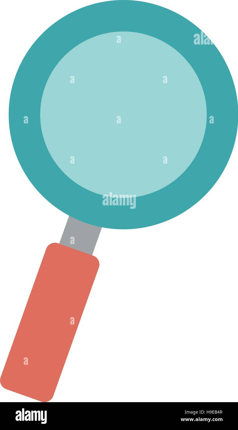 magnifying glass with red base Stock Vector Image & Art - Alamy