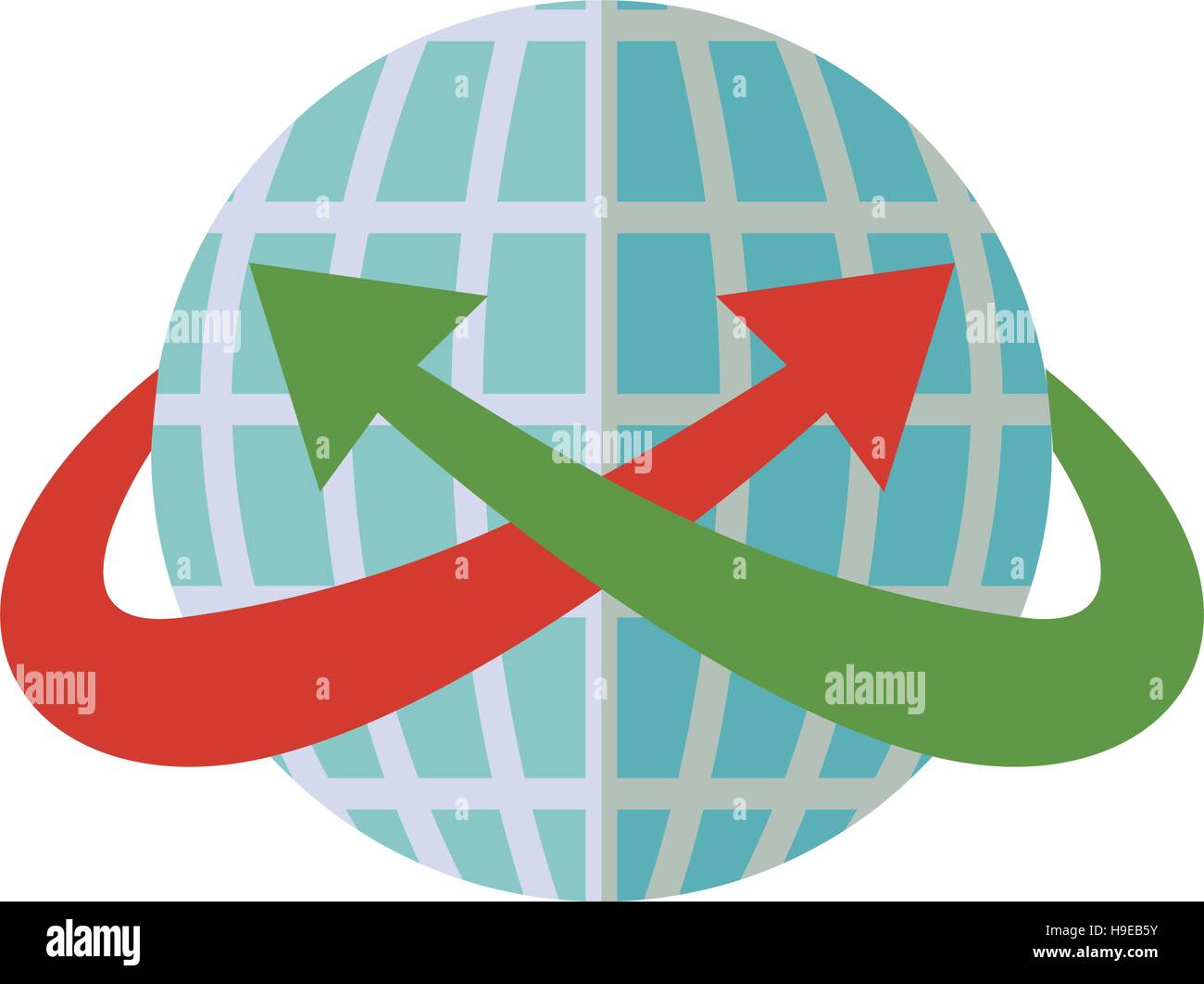 World planet earth arrow around Stock Vector Images - Alamy
