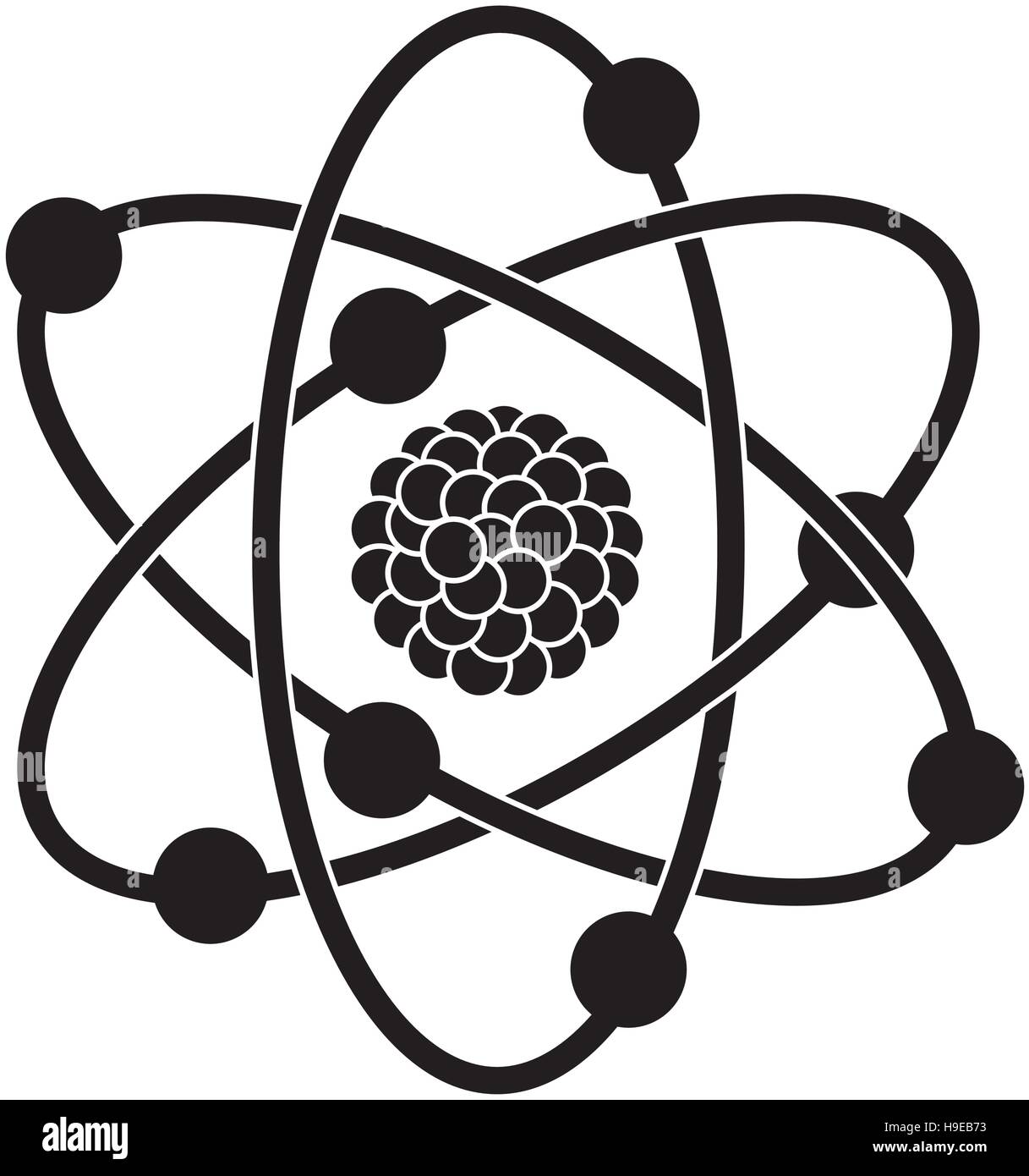 black silhouette of atom structure Stock Vector Image & Art - Alamy