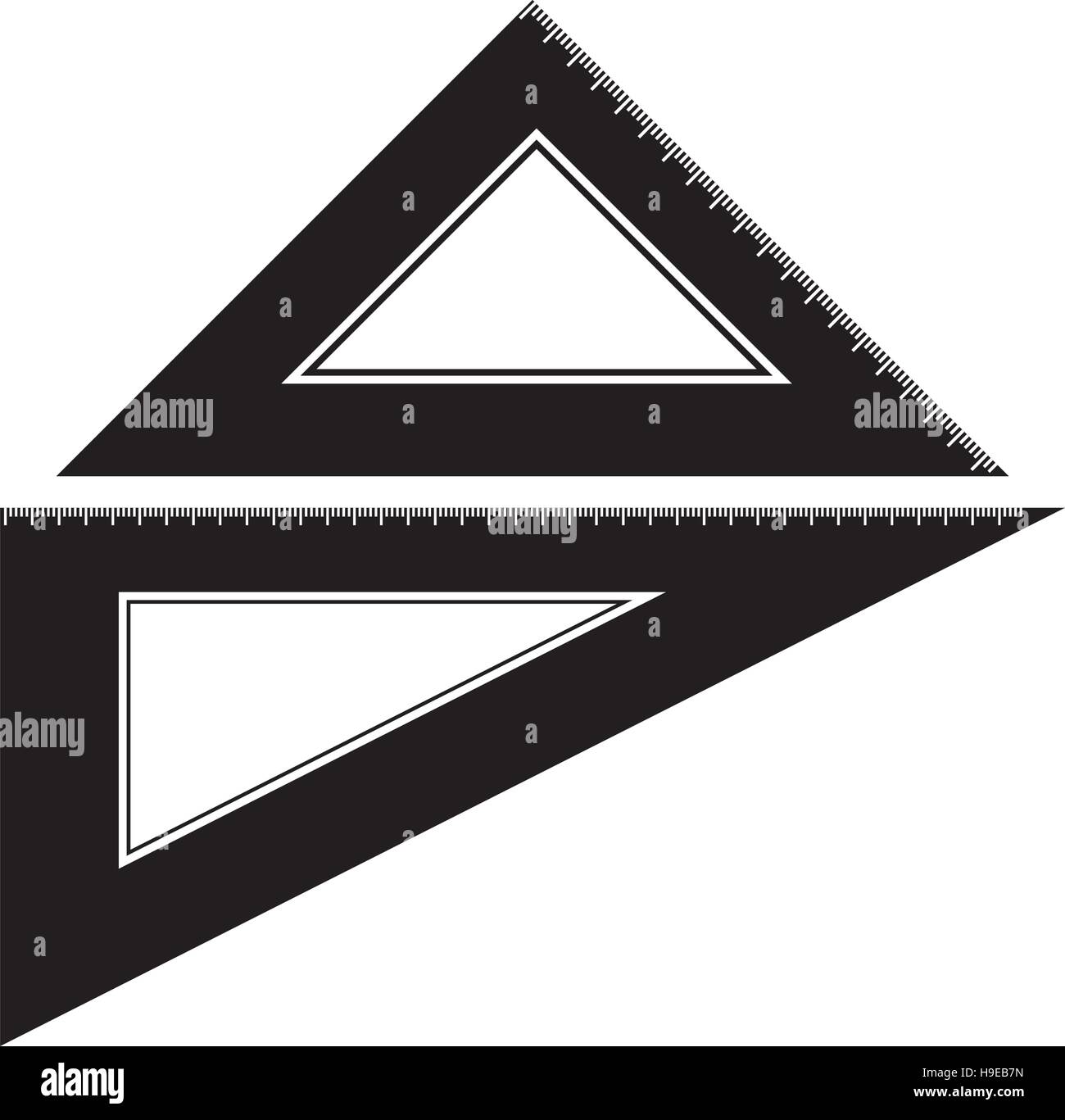 black silhouette rules for drawing Stock Vector Image & Art - Alamy