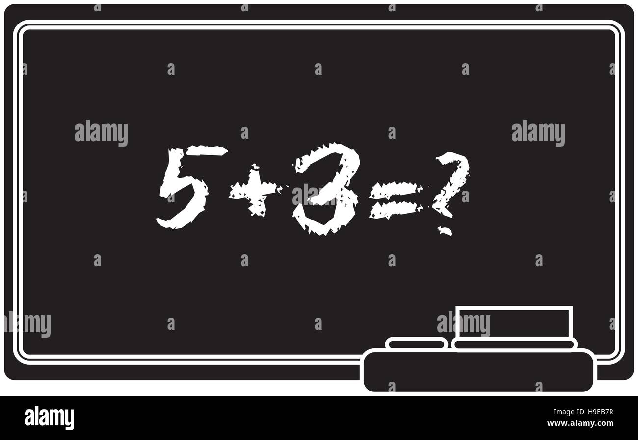 black silhouette board for classes with numbers Stock Vector Image ...