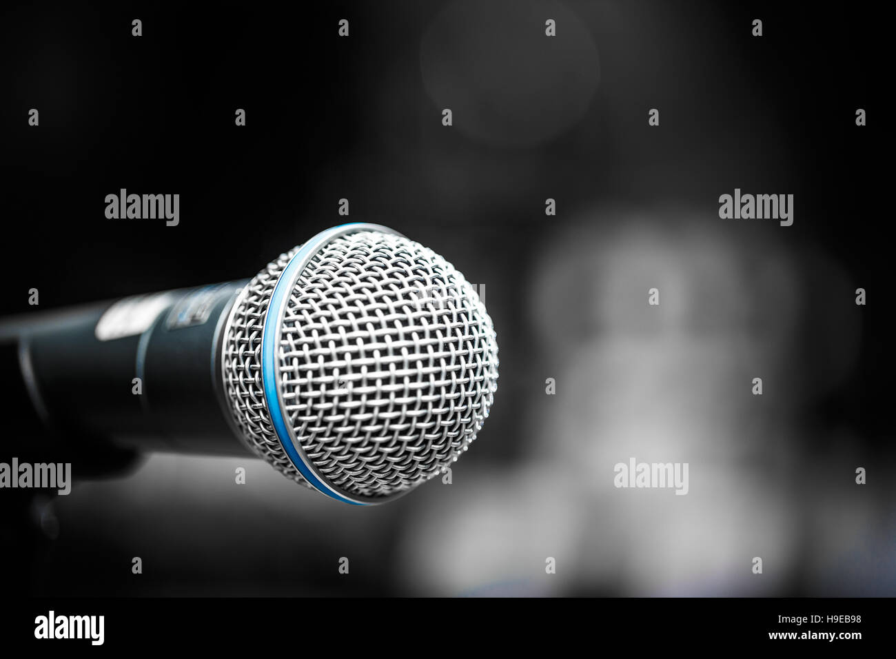 Stage of concert hall microphone hi-res stock photography and images ...