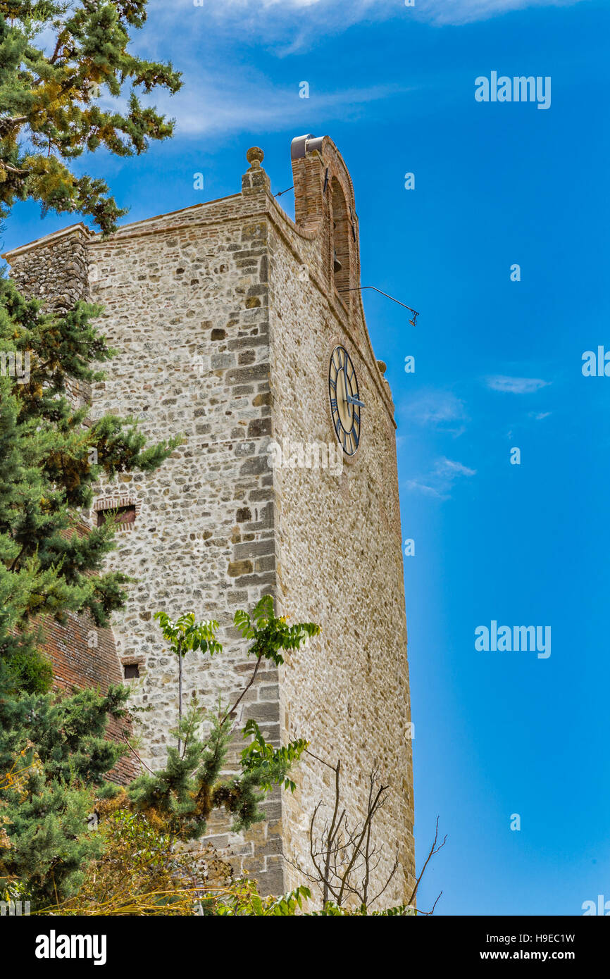 ancient medieval clock tower Stock Photo - Alamy