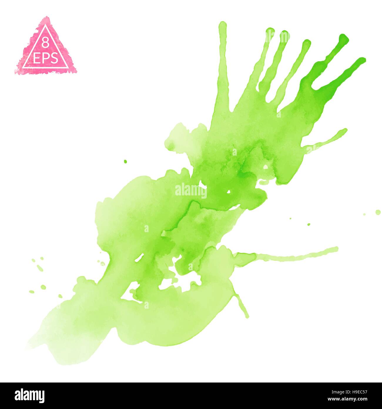 Vector watercolor blot. Hand drawn blot on white background for your ...