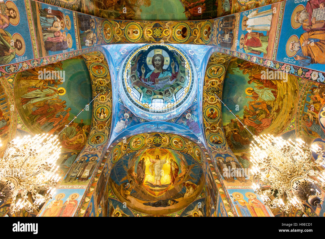 Ceiling of the church of the savior on spilled blood hi-res stock ...