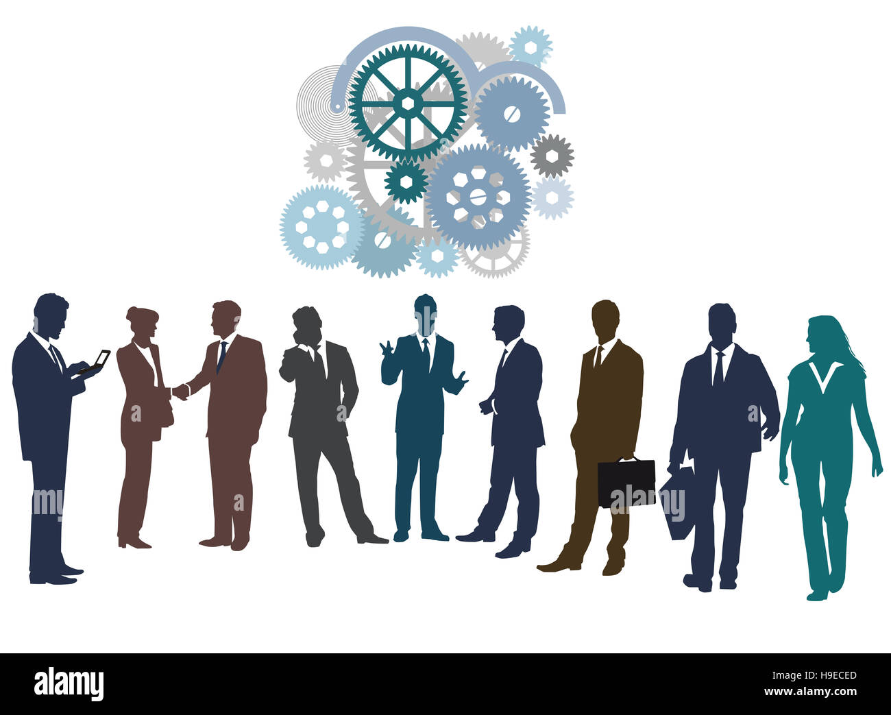 Working together Cut Out Stock Images & Pictures - Alamy