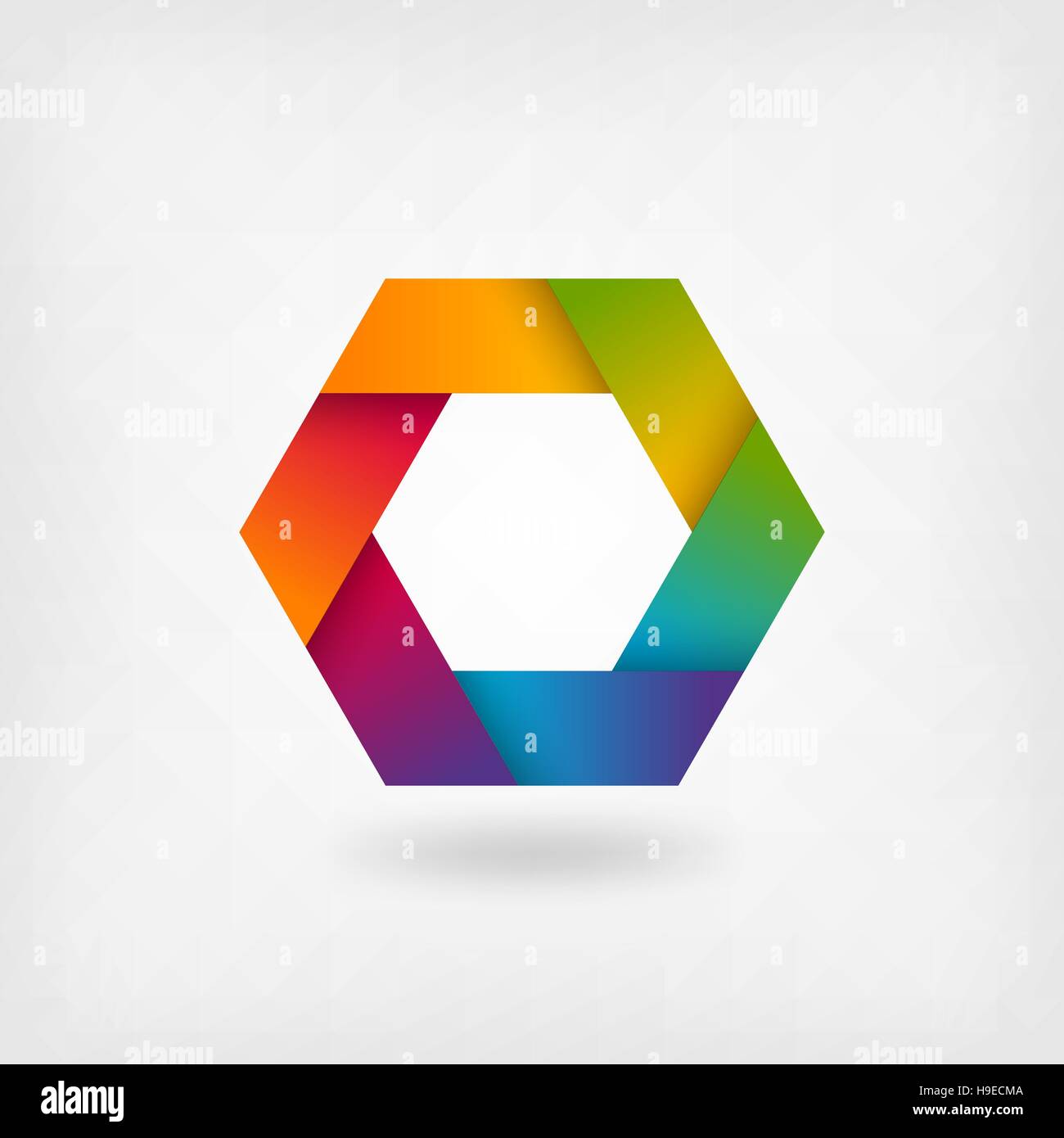 abstract rainbow hexagon. vector illustration - eps 10 Stock Vector ...