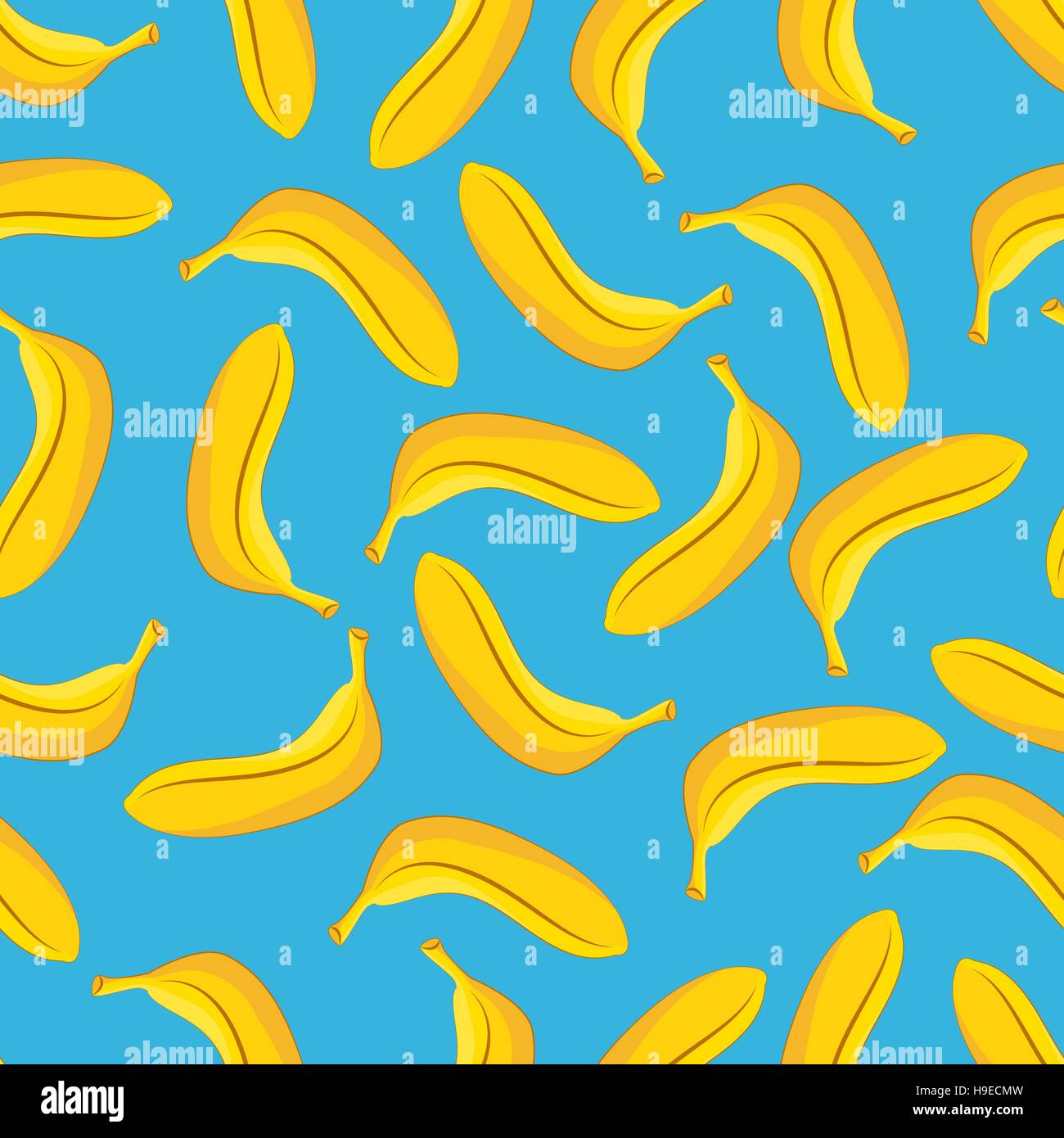 Banana seamless pattern blue background. vector illustration - eps 8 ...