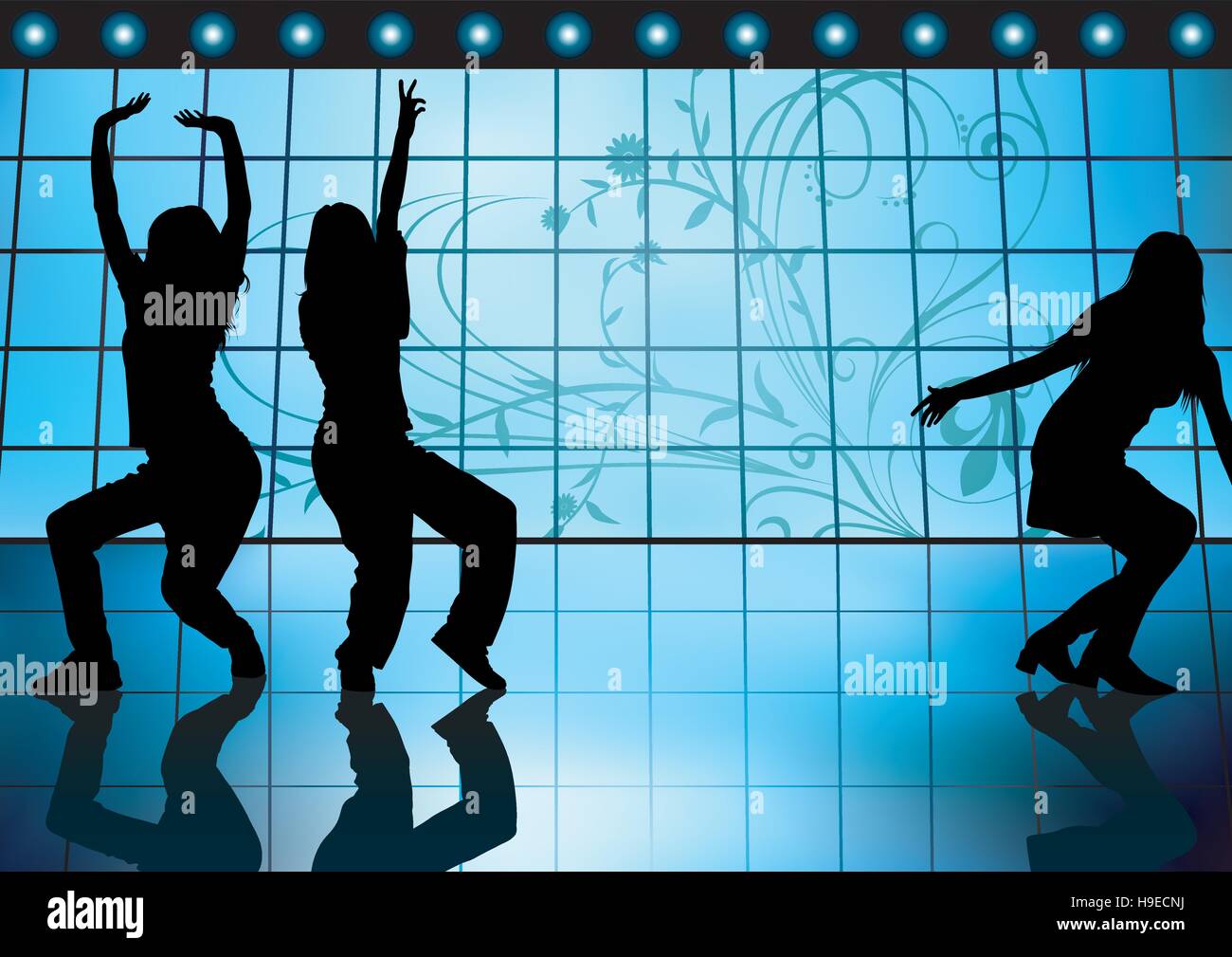 Dancing girls illustration hi-res stock photography and images - Alamy