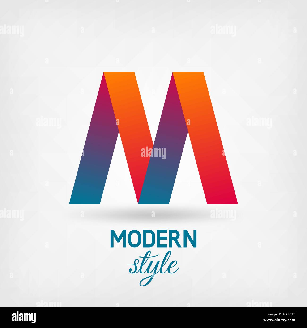 M letter design hi-res stock photography and images - Alamy