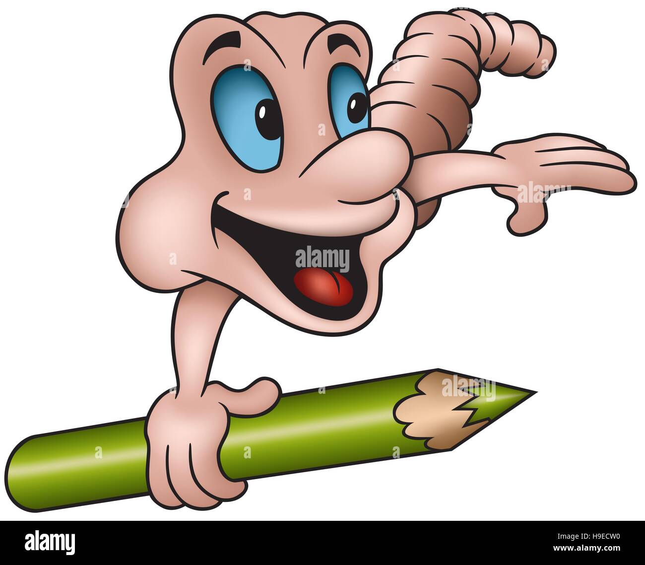 Cartoon worm hi-res stock photography and images - Alamy
