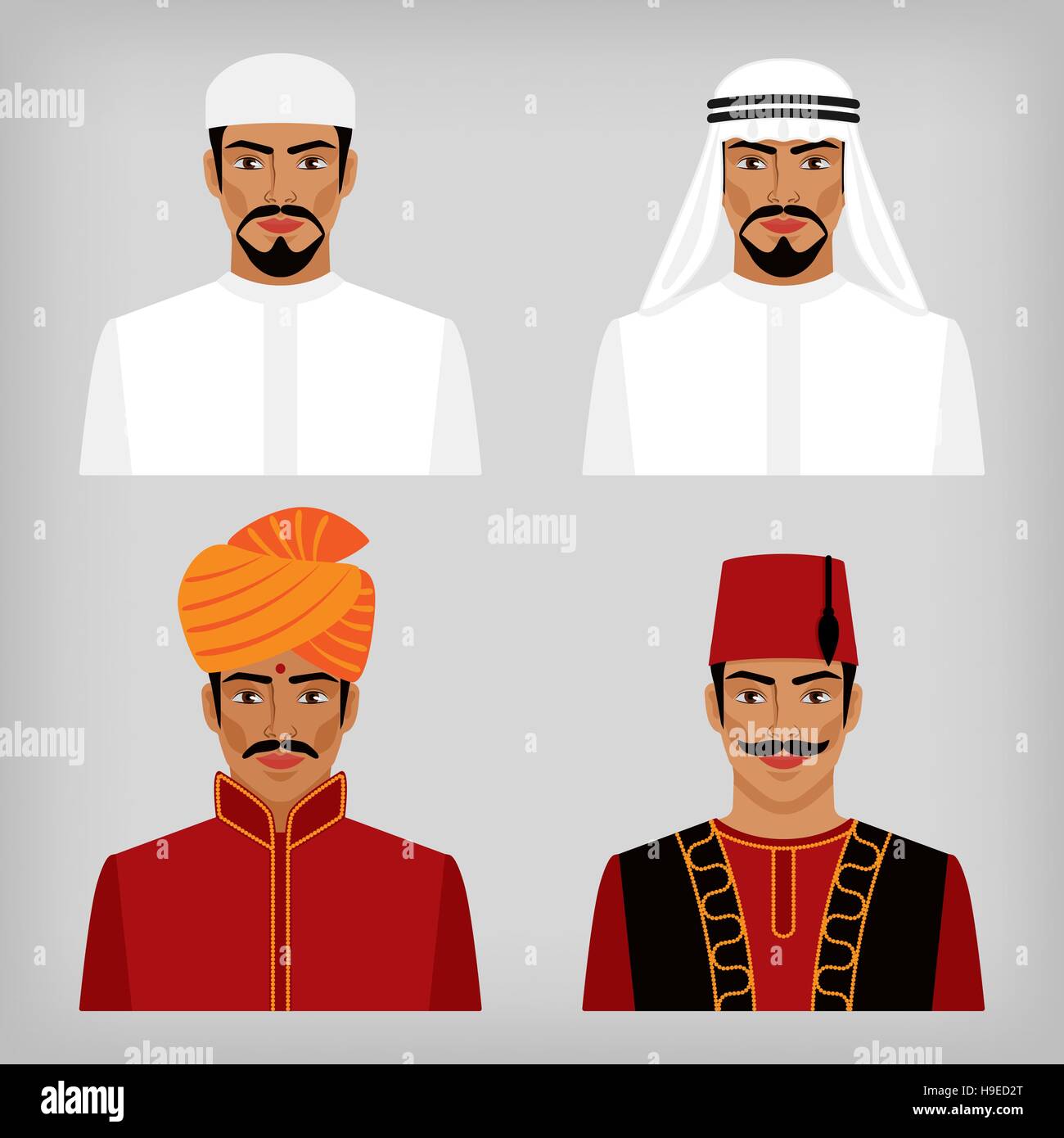 Handsome middle eastern Stock Vector Images - Alamy