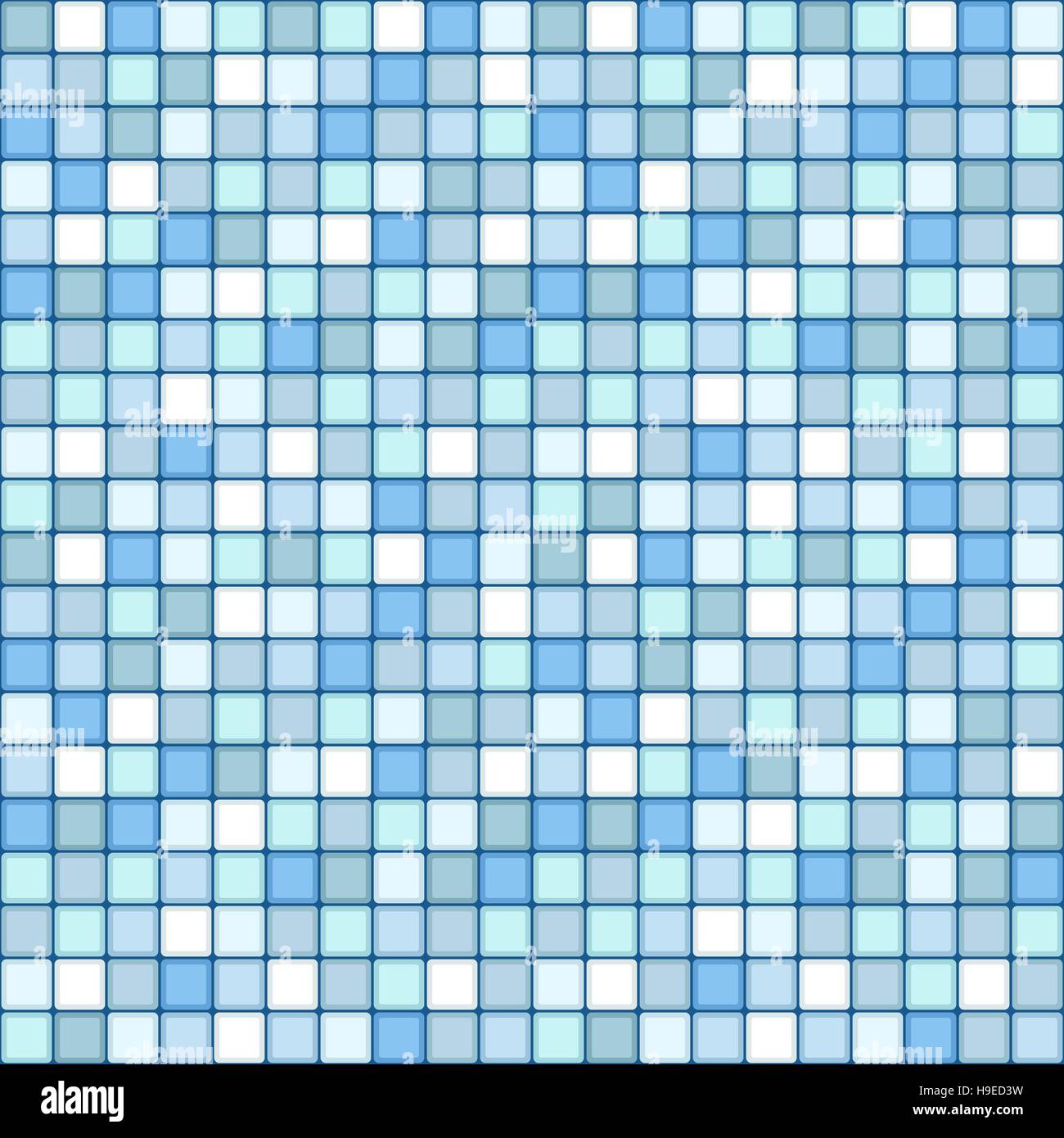 mosaic seamless pattern. square tile with pastel blue colors. vector ...