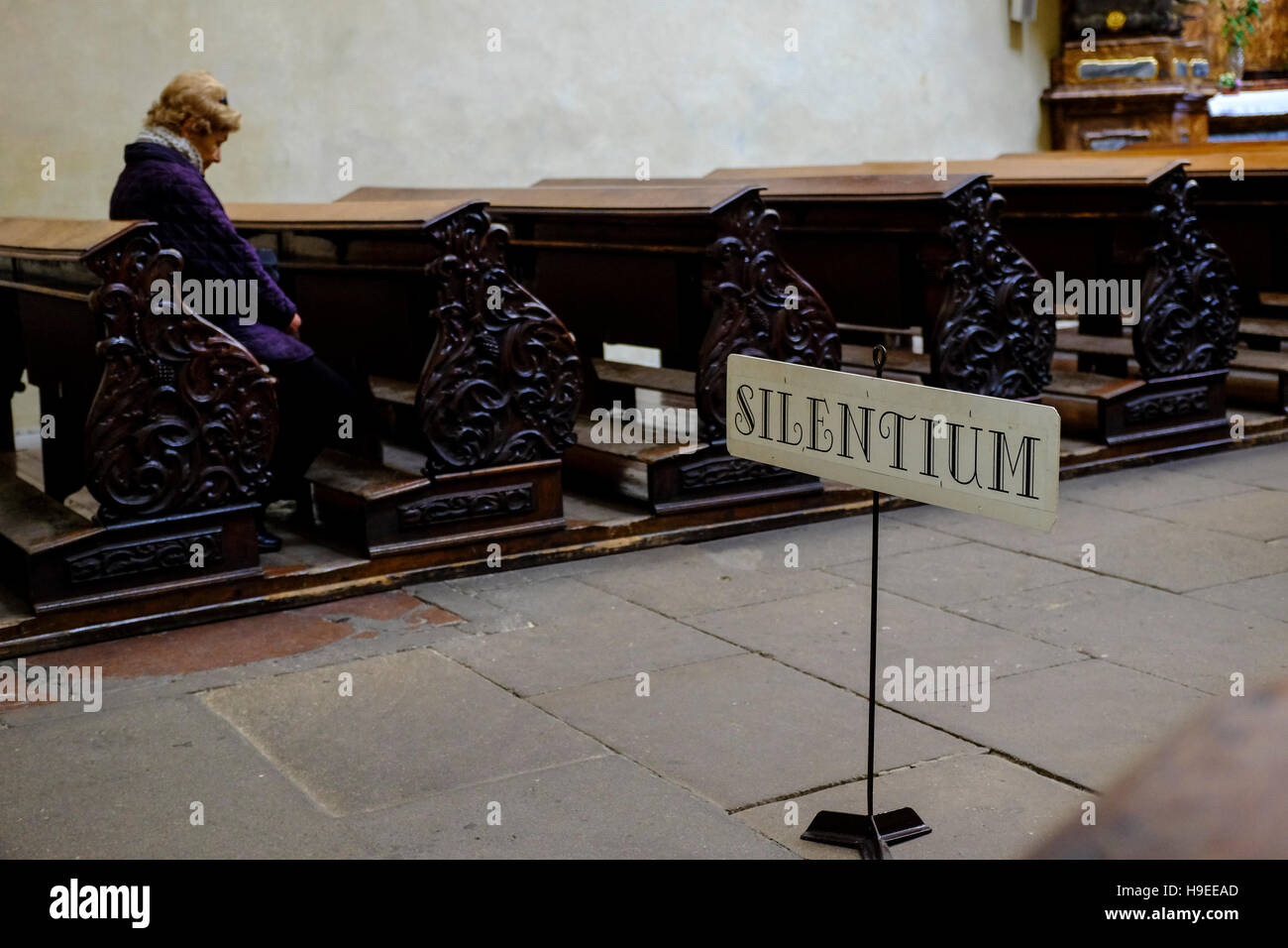 Silence in Church Stock Photo - Alamy