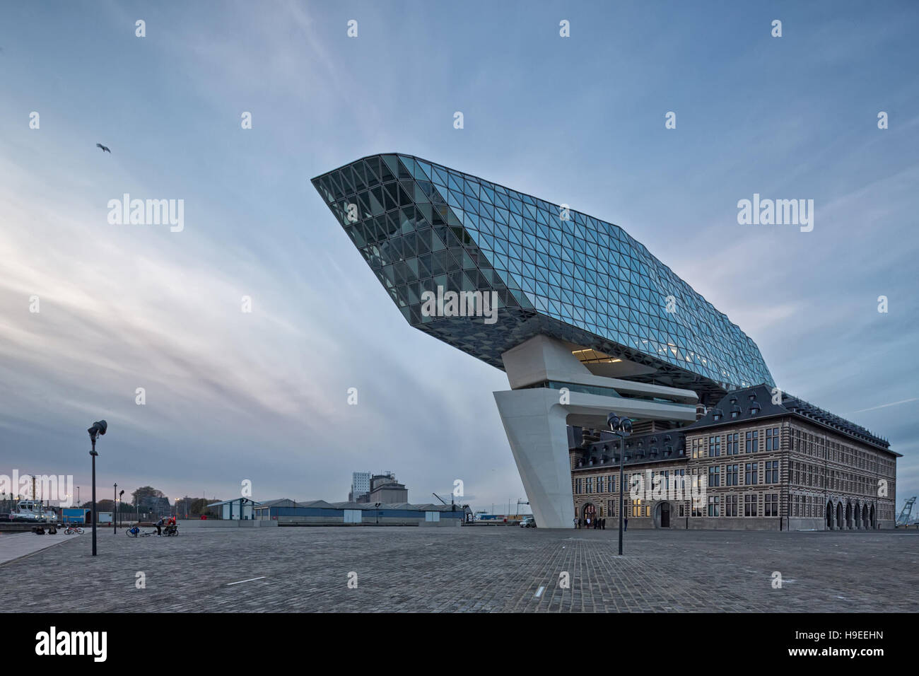 Antwerp, Belgium - October 2016: The new Port House in Antwerp ...