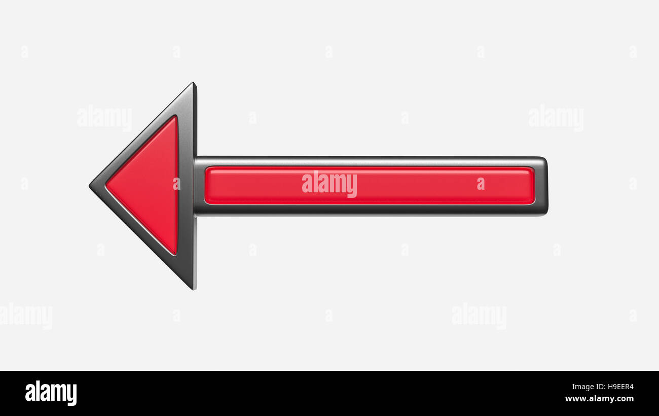 Arrow going left Stock Photo - Alamy