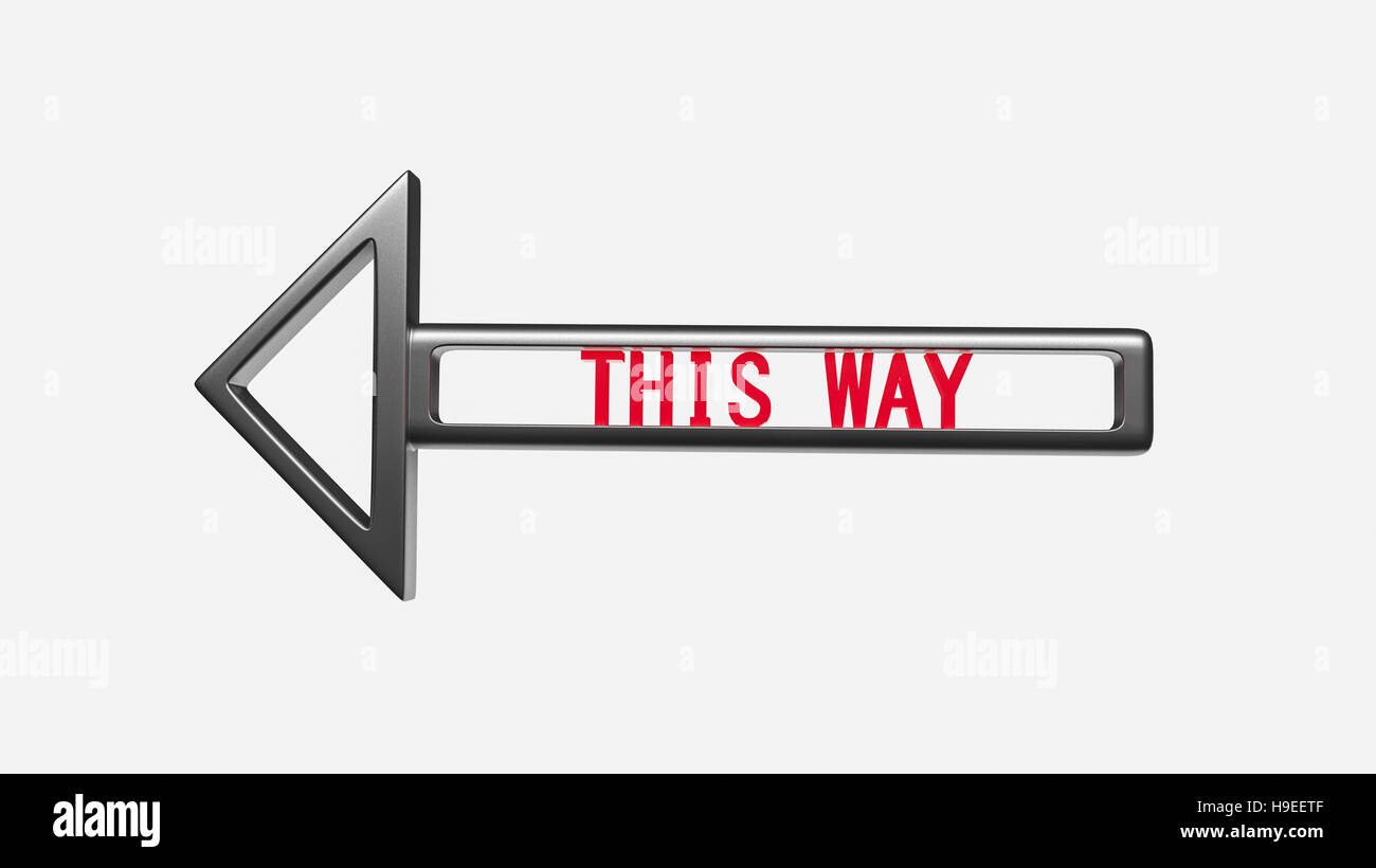 Arrow going left Stock Photo - Alamy