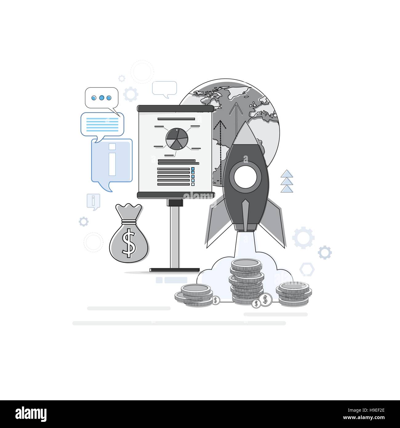 Business startup analytics financial Cut Out Stock Images & Pictures ...